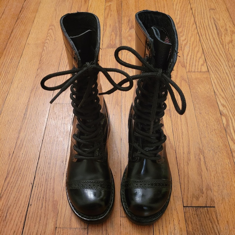 Corcoran 1515 Black Leather Combat 4.5M USA Military Paratrooper Jump ...