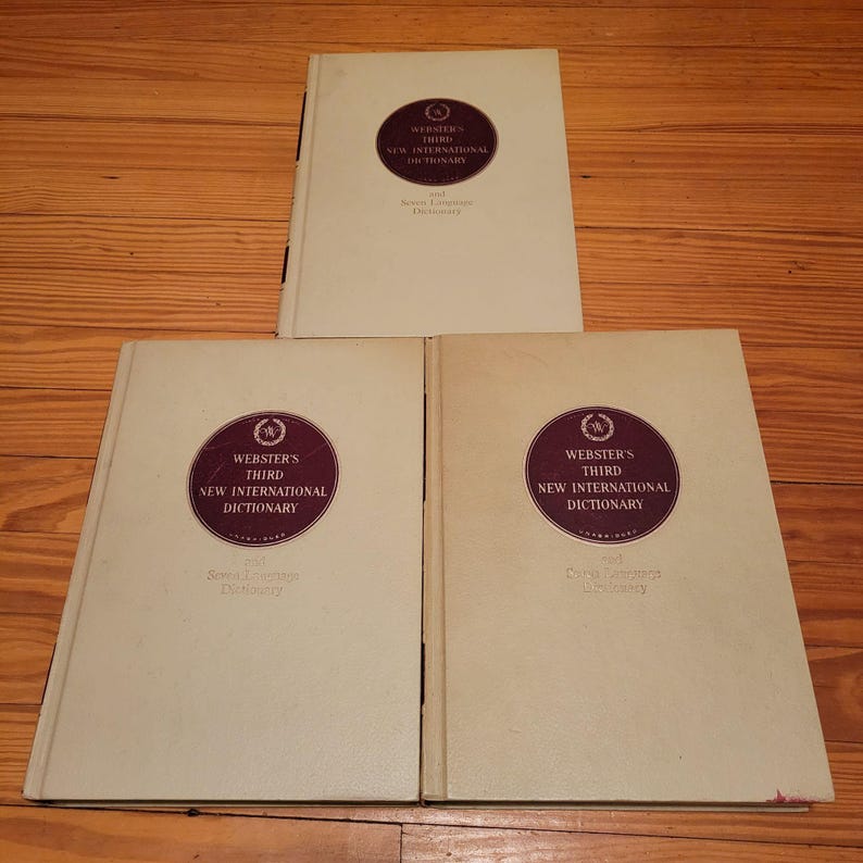 Websters Third New International Dictionary 3 Volume Set 1971 Edition ...