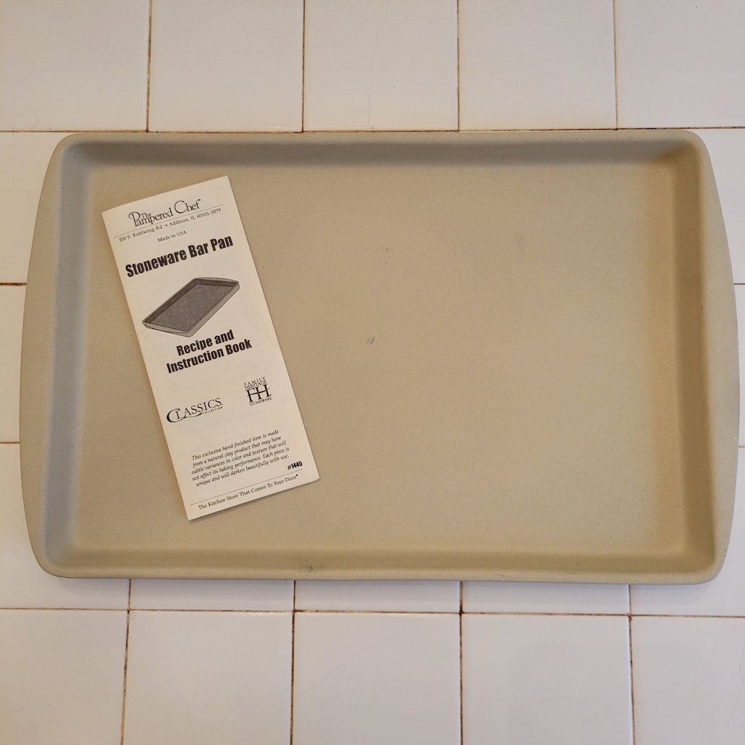 Pampered Chef LARGE Bar Pan Cookie Sheet Stoneware Family Heritage - Etsy