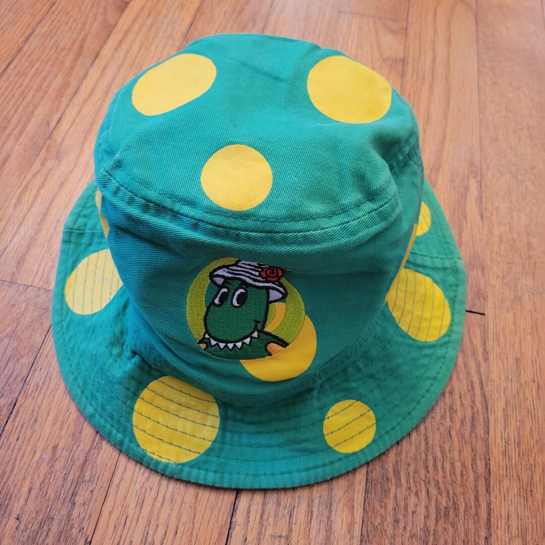 The Wiggles Live Bucket Hat Green Yellow Polka Dot Dorothy the Dinosaur ...