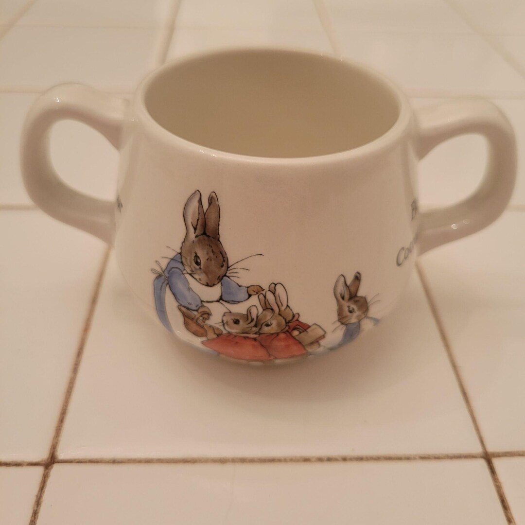Vintage Wedgwood Peter Rabbit Baby Cup 2 Handles Beatrix Potter Nursery ...