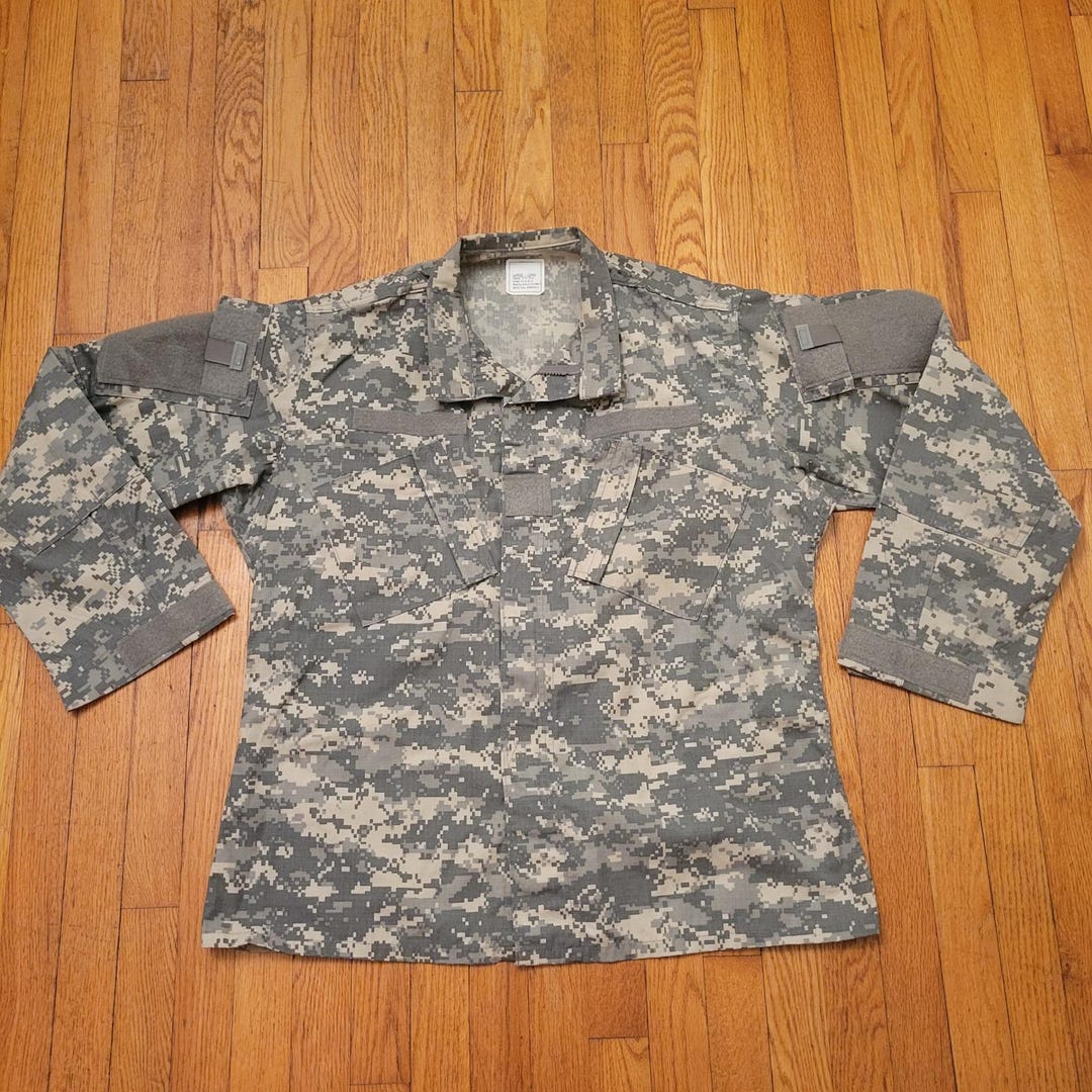 US Army Combat Uniform Jacket Digital Camo ACU L Long Military Tactical ...