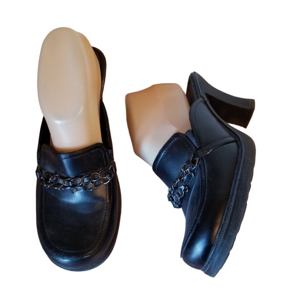 Route 66 Black Chunky Shoes 8 Mules Clogs 90s Y2K Slip on - Etsy