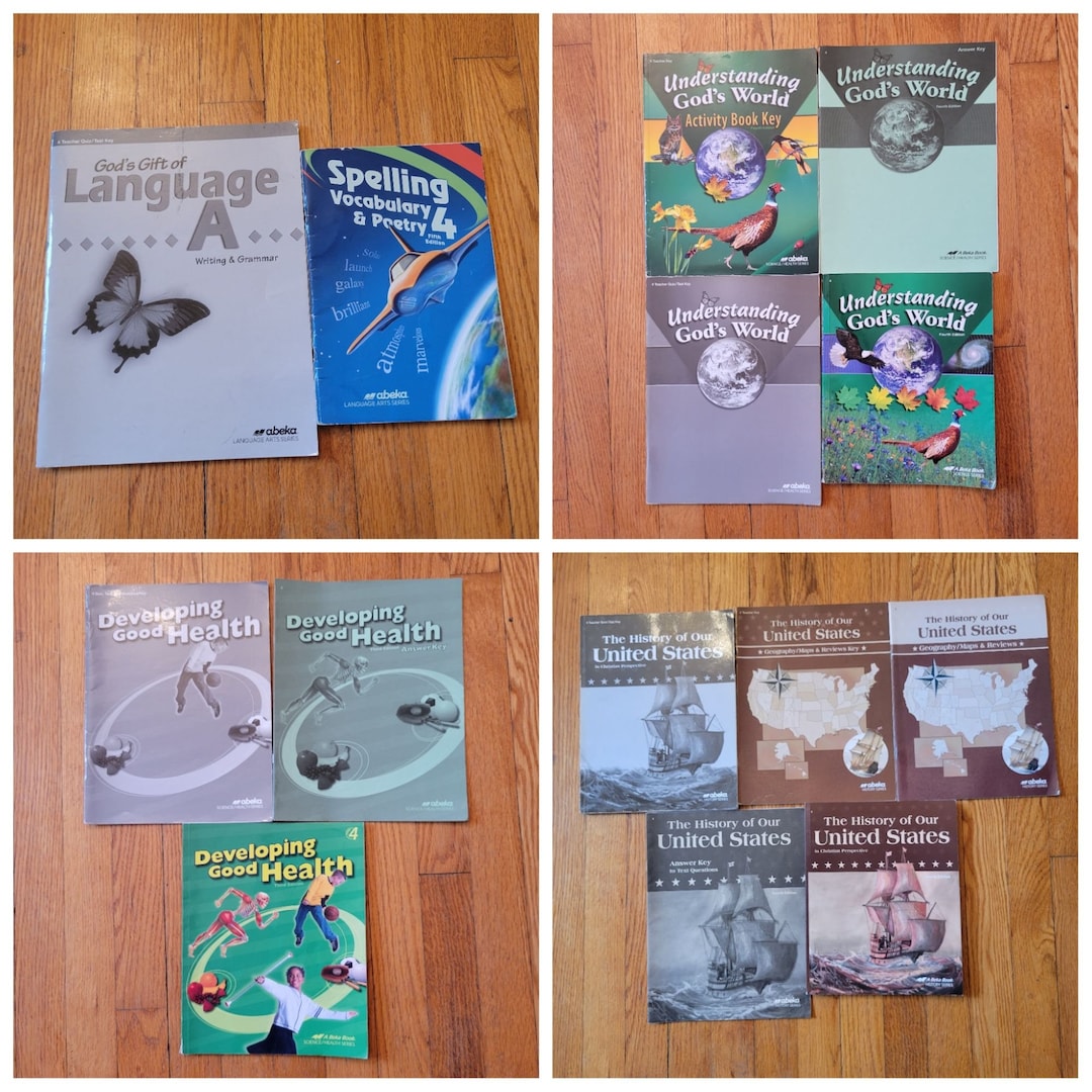 Abeka Health Science History Grade 4 Work Text Answer Test Key Book Lot ...