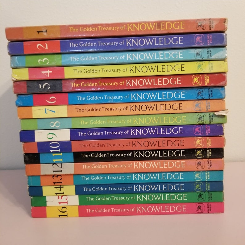 Golden Treasury of Knowledge 16 Book Set Educational Learning Home School Hardcover - Etsy