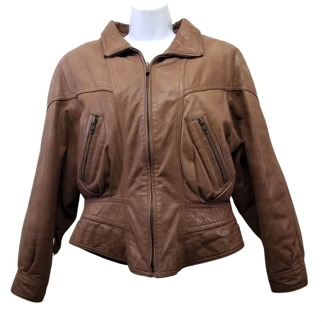 Adventure Bound Wilsons M Brown Bomber Jacket Leather - Etsy