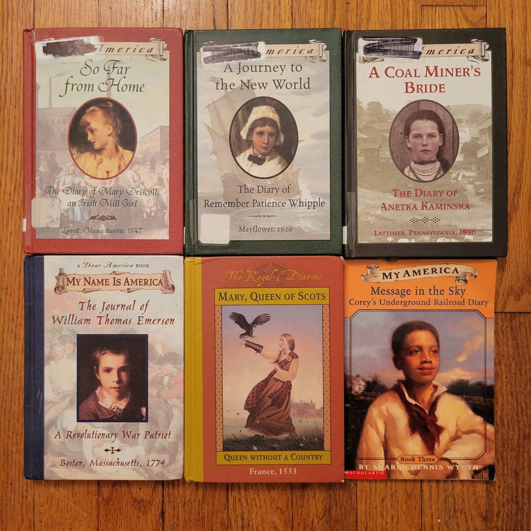 6 Historical Fiction Books Royal Diaries Dear America Series ...