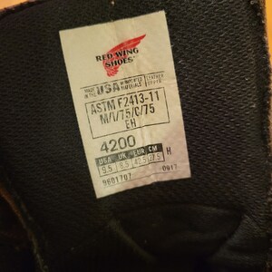 Red Wing Boots Leather Safety Steel Toe Work Boots 9.5W Waterproof EH 8 ...