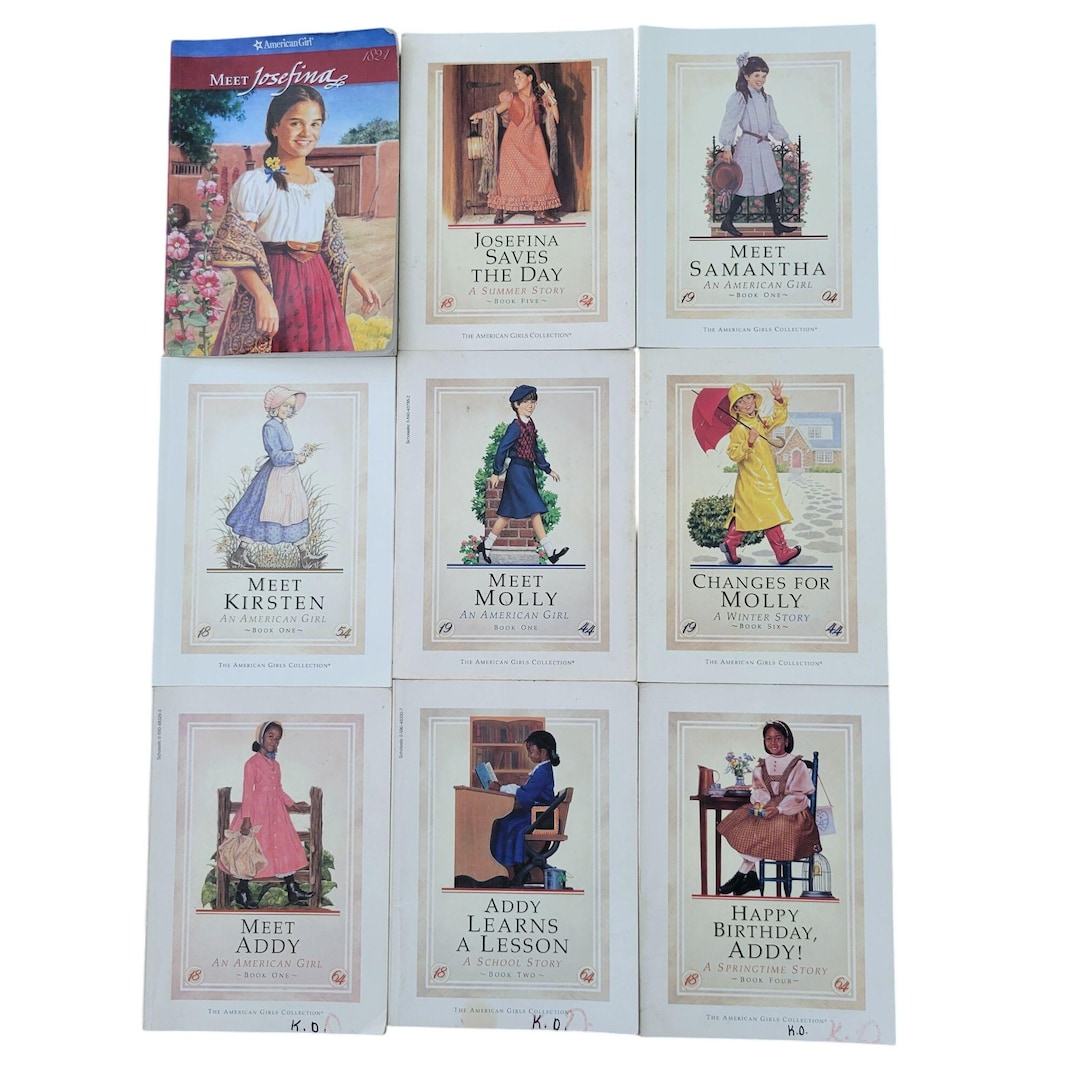 9 American Girl Addy Molly Kirsten Samantha Josefina Vintage Book Lot ...