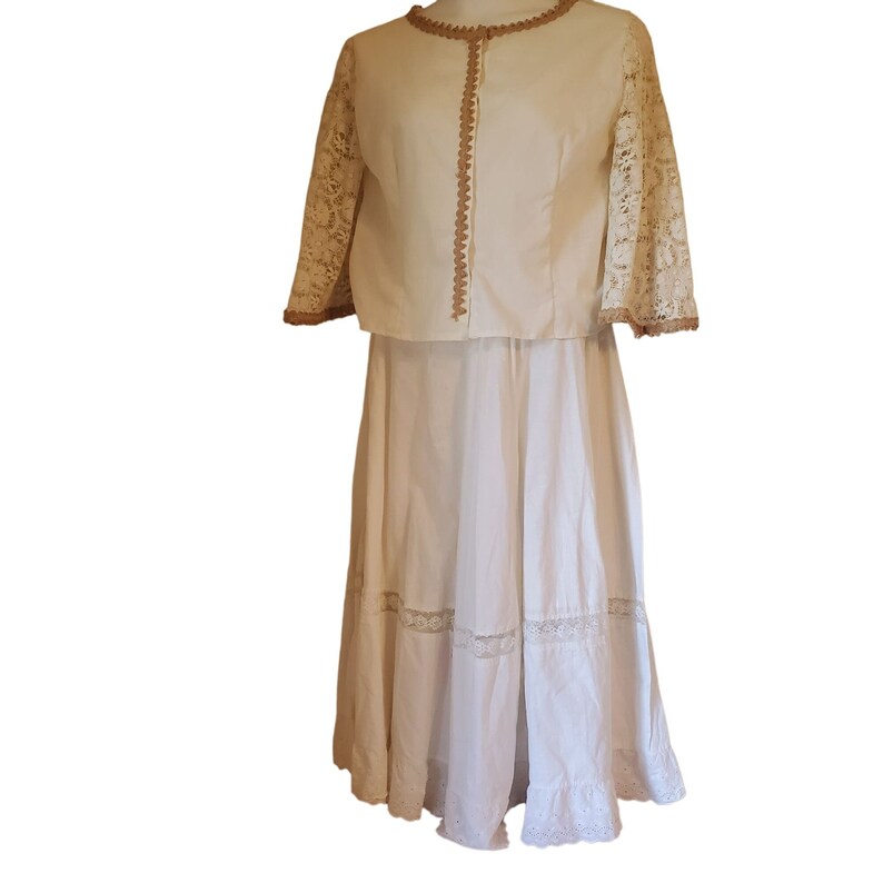 Vintage 3 Pc Lacy Outfit Skirt and Jacket Crinoline Square Dancing ...