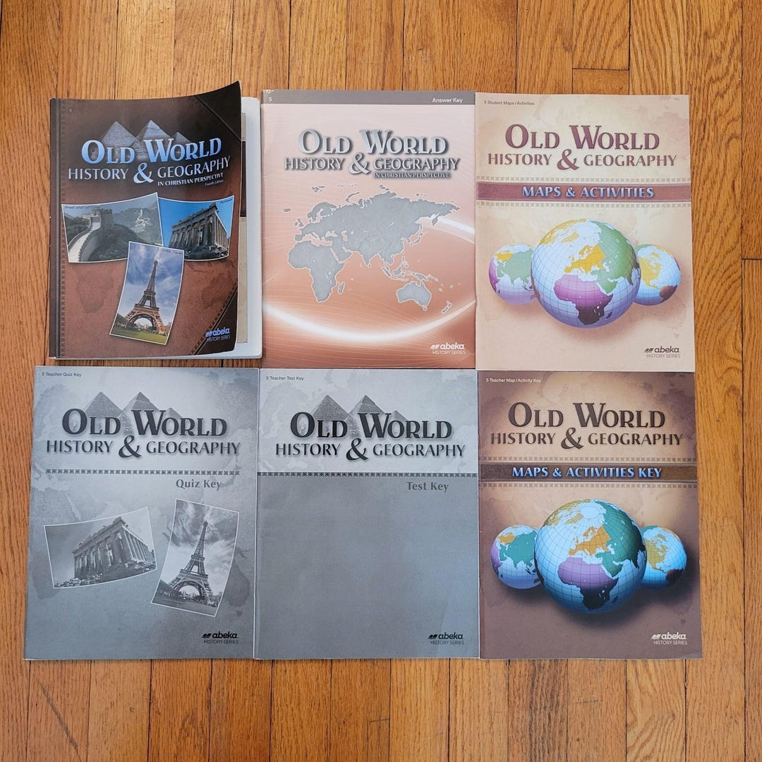 Abeka Old World History Geography Maps Activities Textbook 6 Book Lot ...