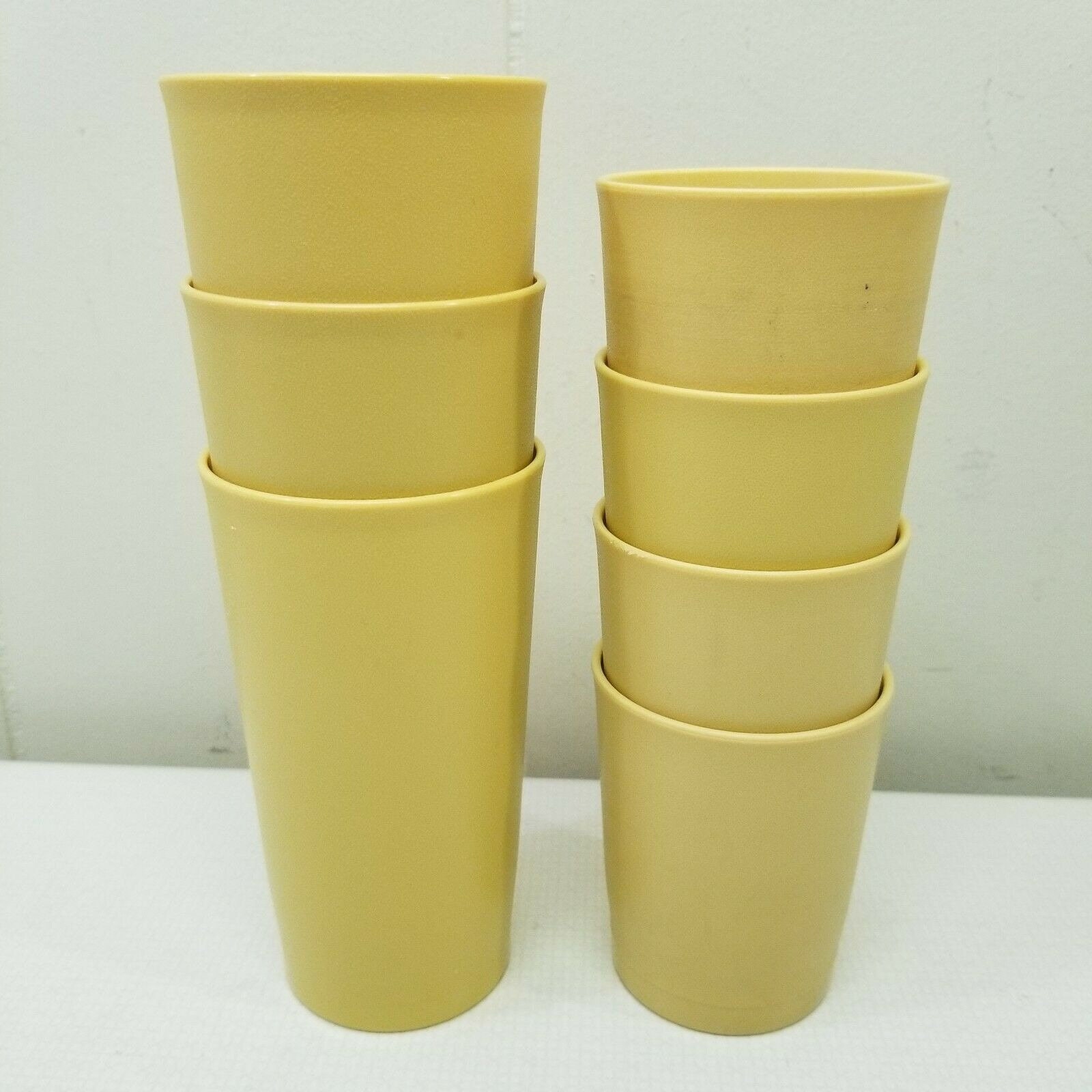 7 Tupperware Tumblers Cups Yellow Gold 8oz 12oz USA 873 1251 | Etsy