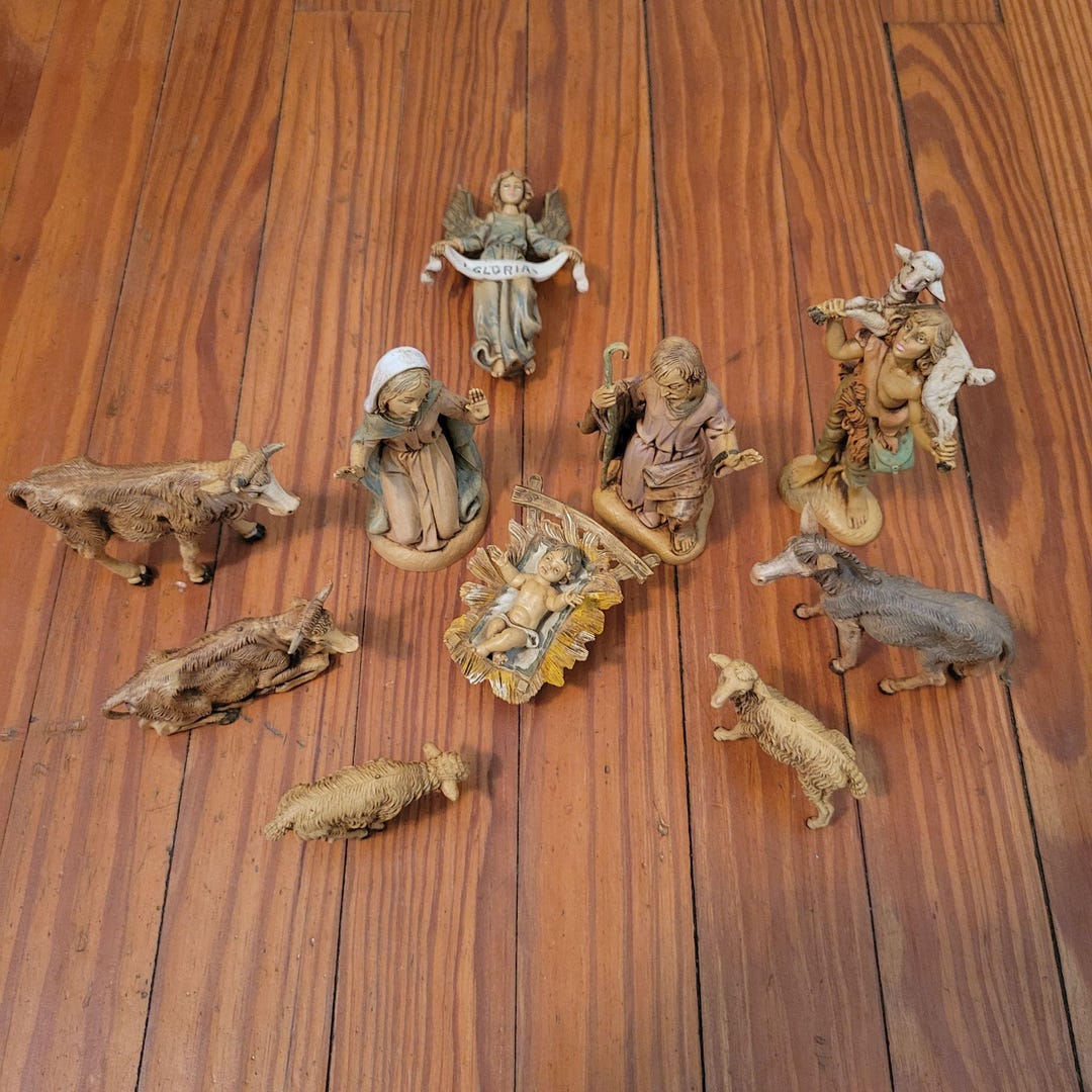 10 Pc Fontanini Italy Nativity Figurines Christmas Holiday Decor Depose ...