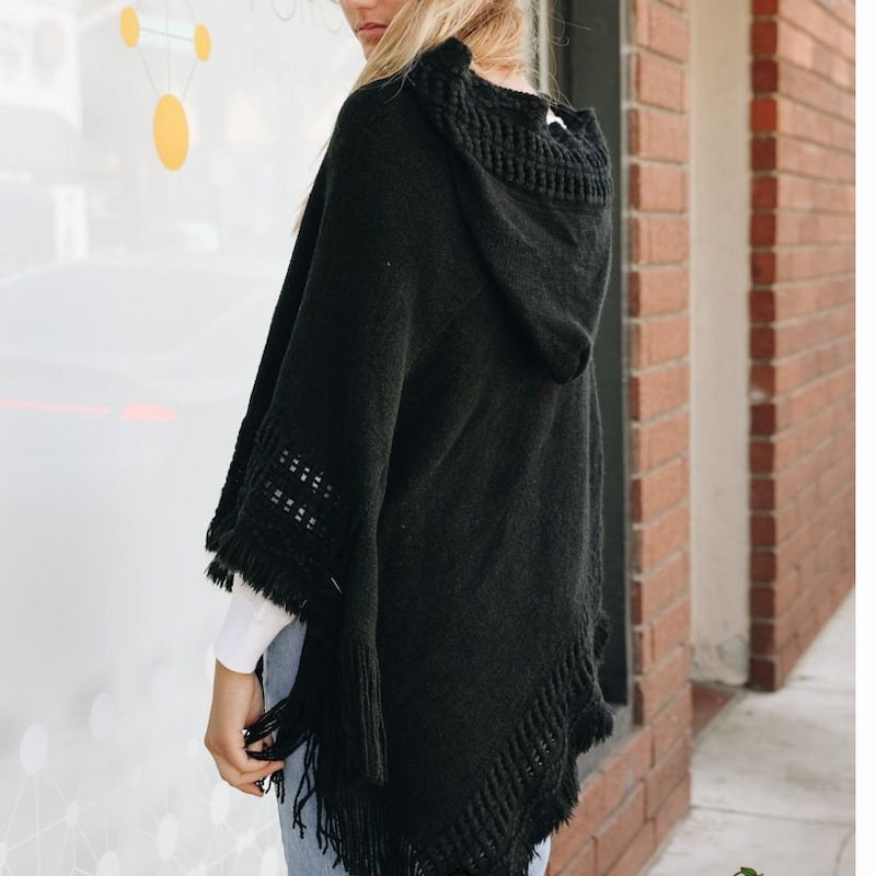 Hooded Poncho - Etsy