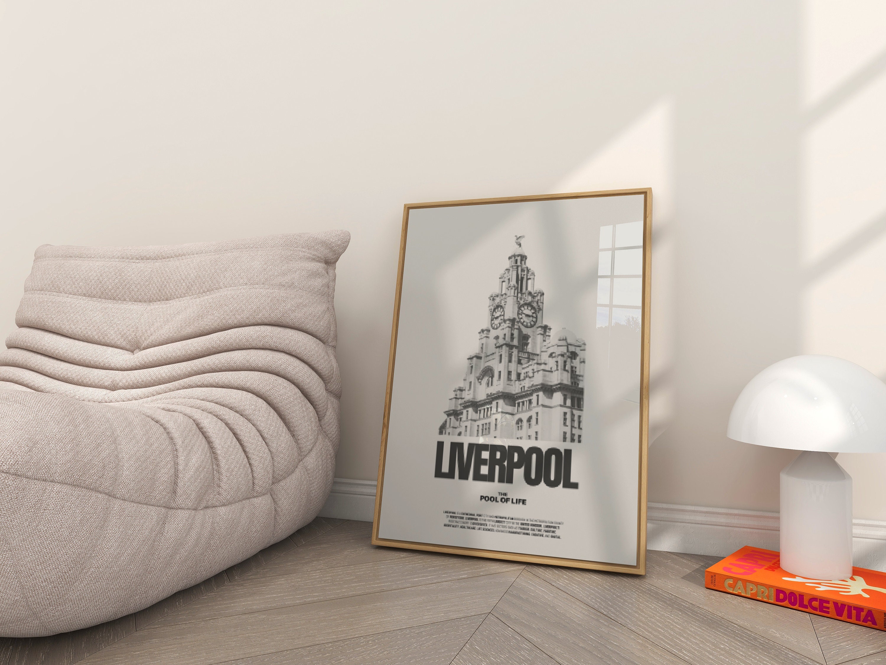 Liverpool City Poster, Iconic Liverpool Wall Art, Liver Building Print ...