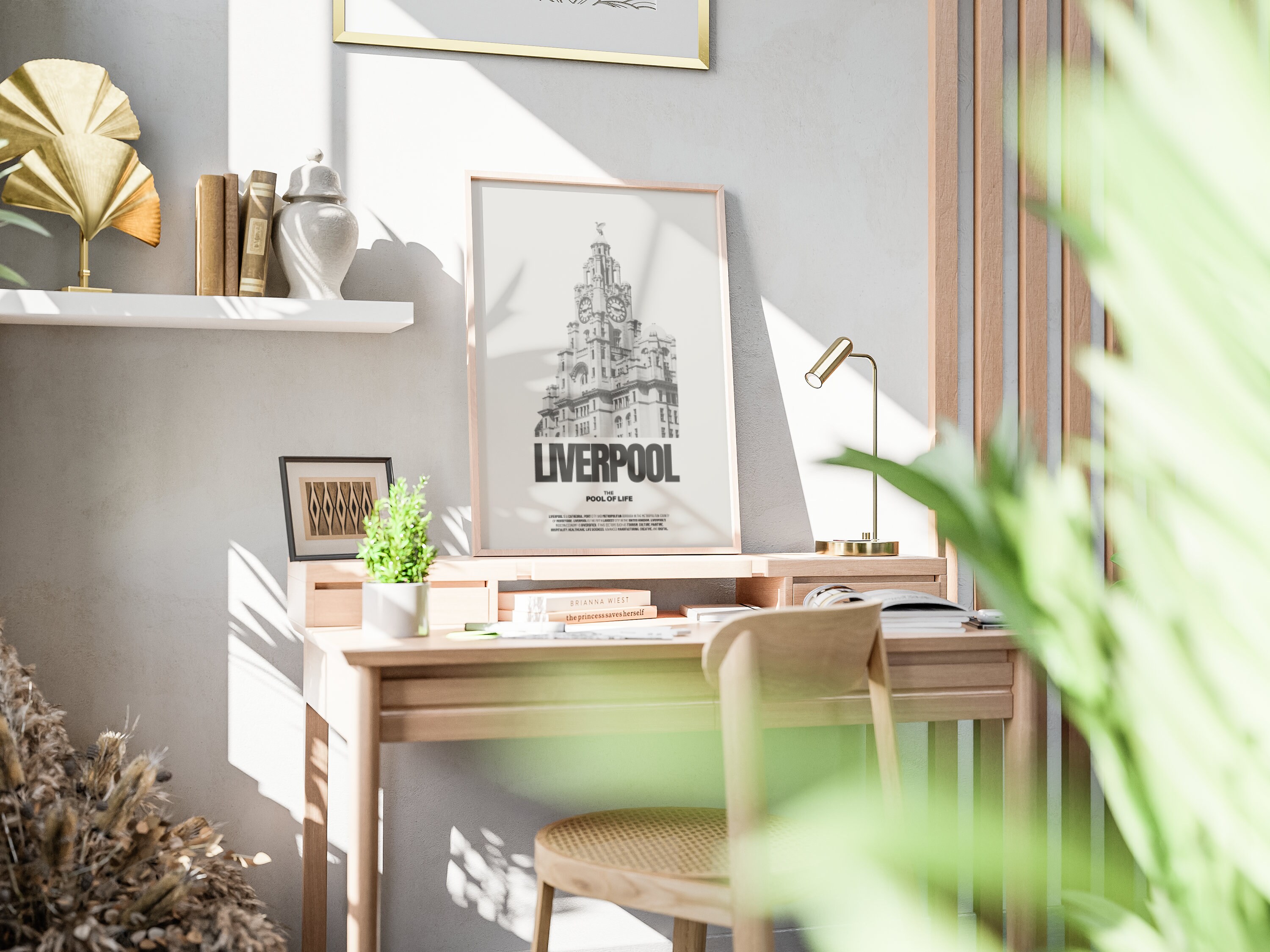 Liverpool City Poster, Iconic Liverpool Wall Art, Liver Building Print ...