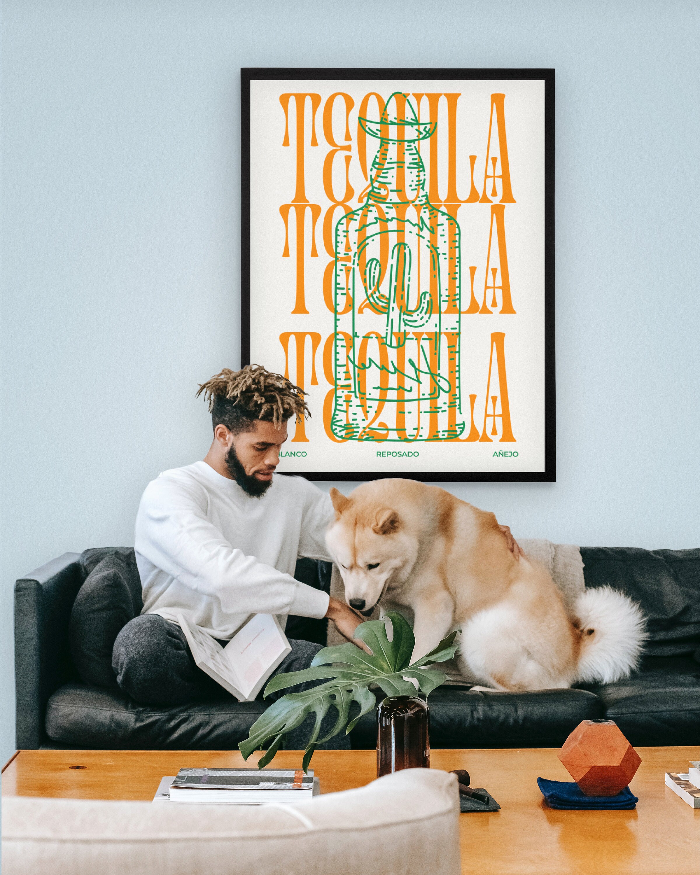 Tequila Poster, Modern Tequila Wall Art, Tequila Print, Bar Decor ...