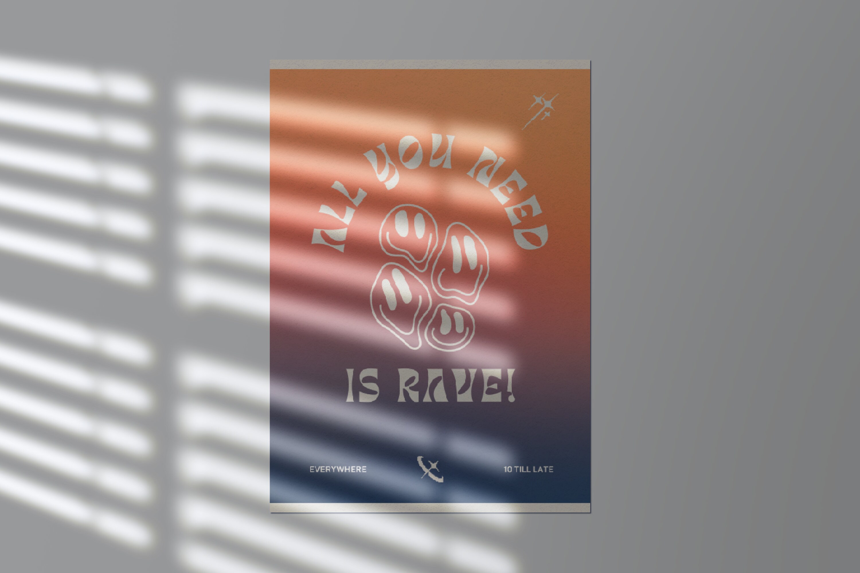All You Need is Rave Poster - Colorful Rave Decor, EDM Wall Art ...