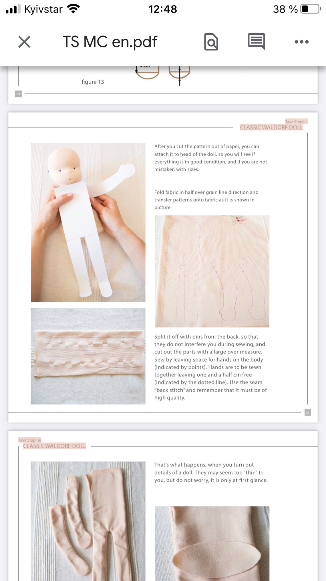 Waldorf Doll Step-by-step Tutorial With PDF Pattern Fabric Doll ...