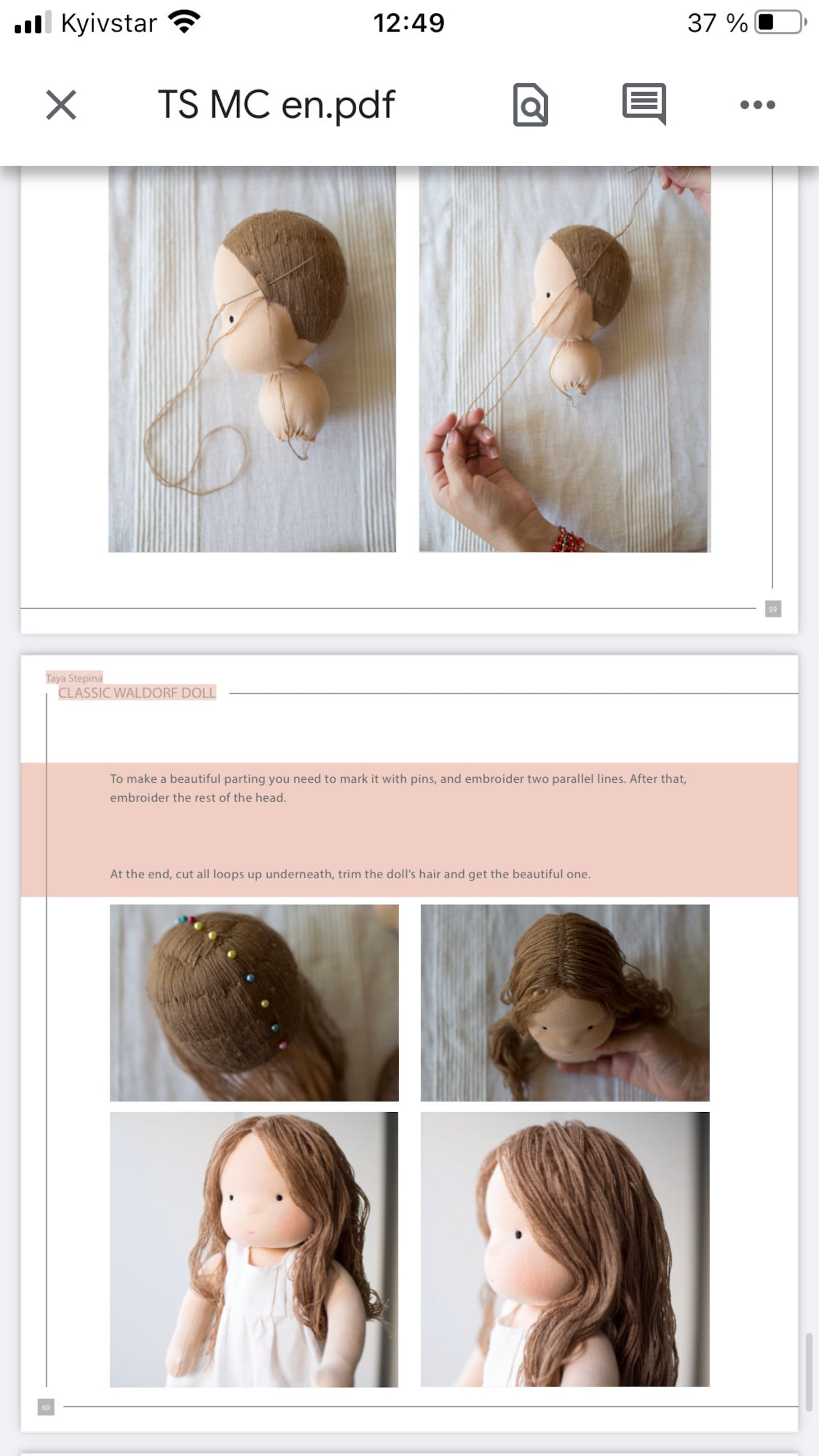 Waldorf Doll Step-by-step Tutorial With PDF Pattern Fabric Doll ...
