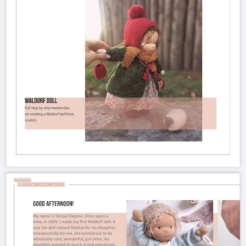 Waldorf Doll VIDEO Tutorial. Step-by-step Guide With Patterns - Etsy