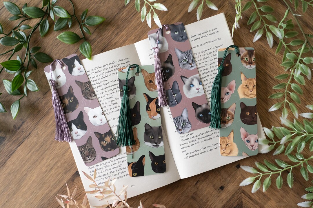 Cats Bookmark Set of 4, Types of Cat - Etsy