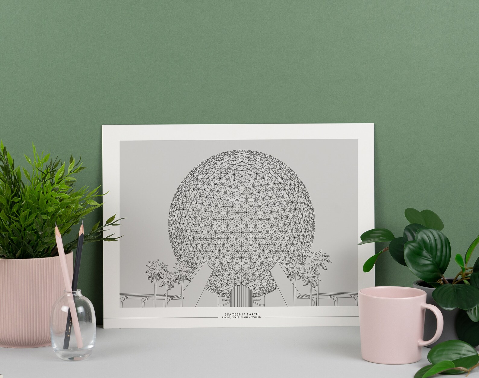 Walt Disney World Parks Line Art Disney Print Set of 4 - Etsy