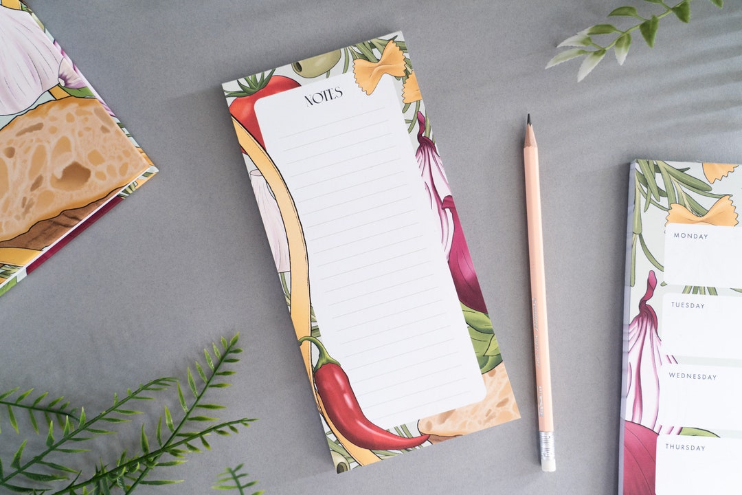 Pasta Ingredients List Notepad - Etsy