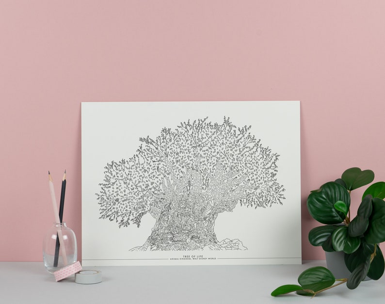 Tree of Life Animal Kingdom Line Art Disney Print More - Etsy