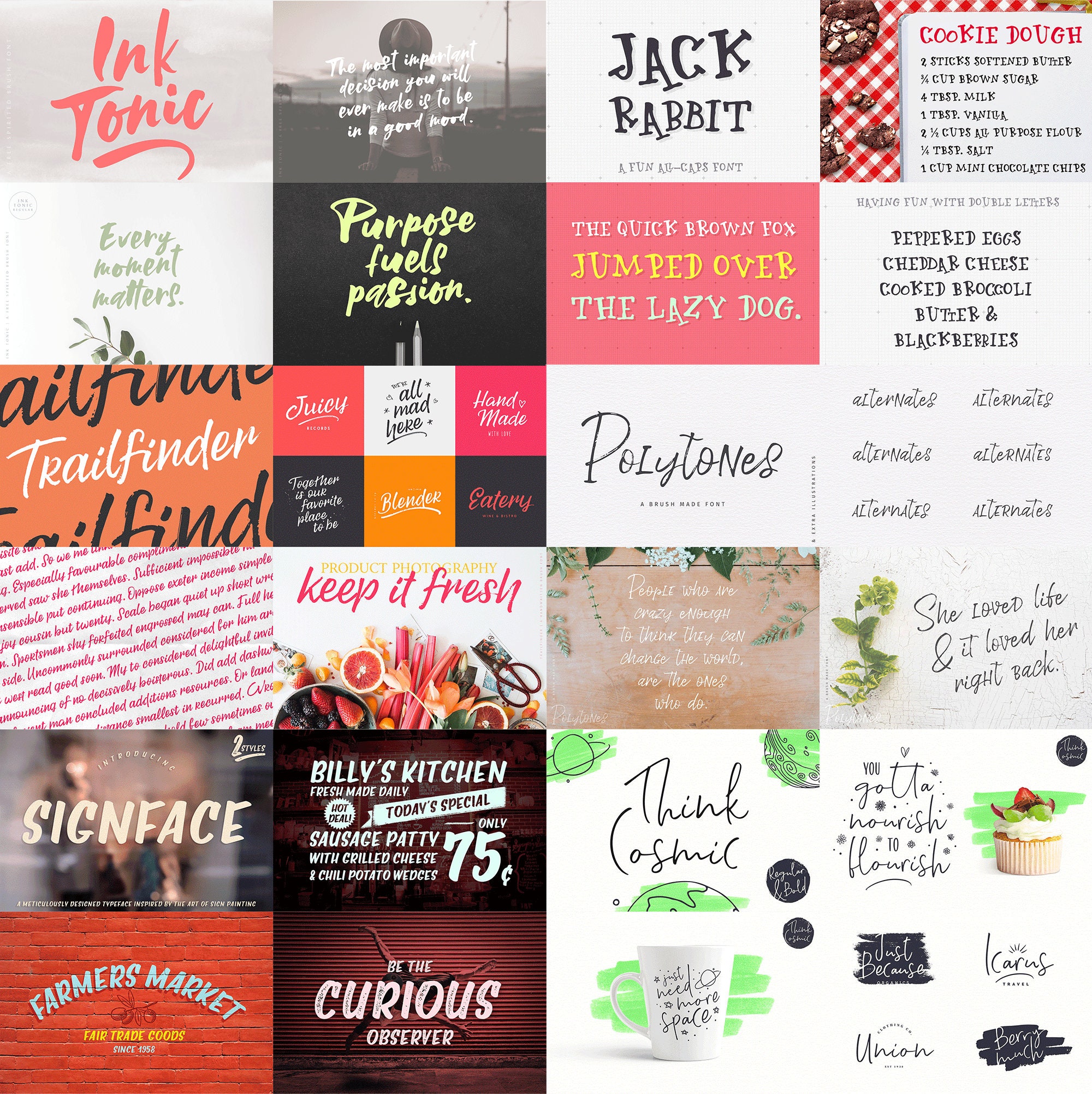 95% OFF the Hand Lettered Font Bundle A Huge Collection of Beautiful ...