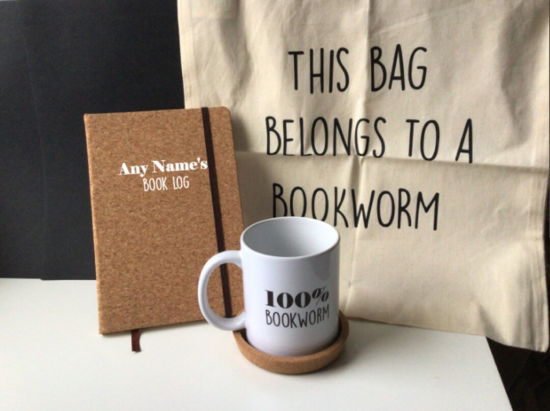 Bookish Gift Set, Book Themed Gift Bundle, Bookish Tote Bag Bookworm ...