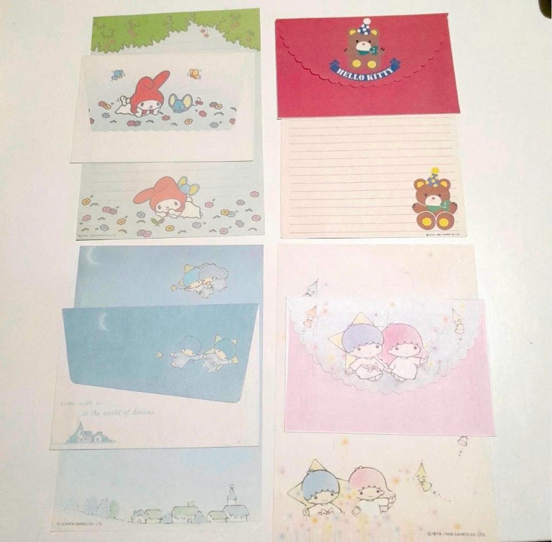 Lot of 4 Vintage Sanrio Letter Sets - Etsy