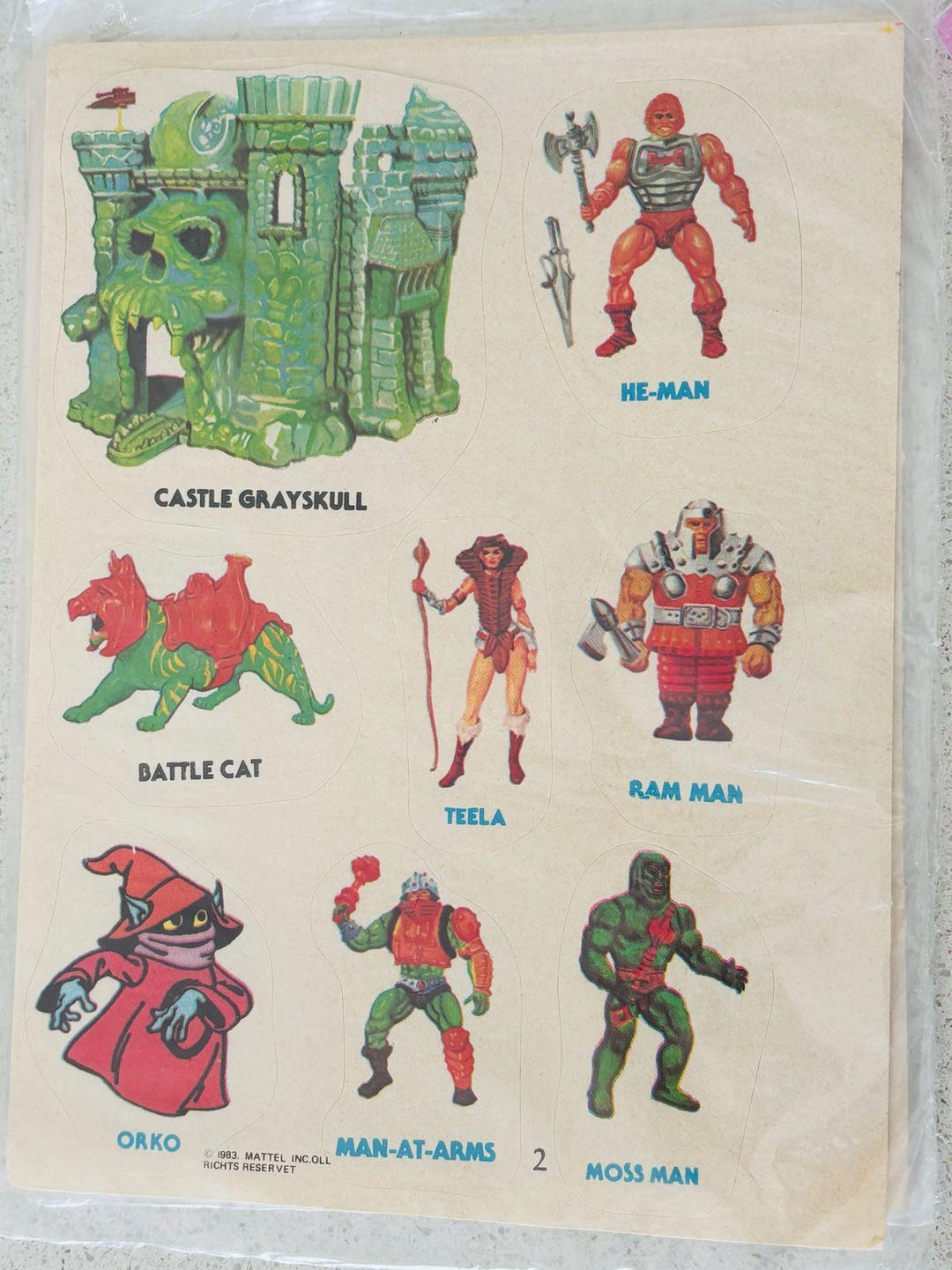 3 He Man Motu Masters of the Universe Stickers Calcotam Made in ...