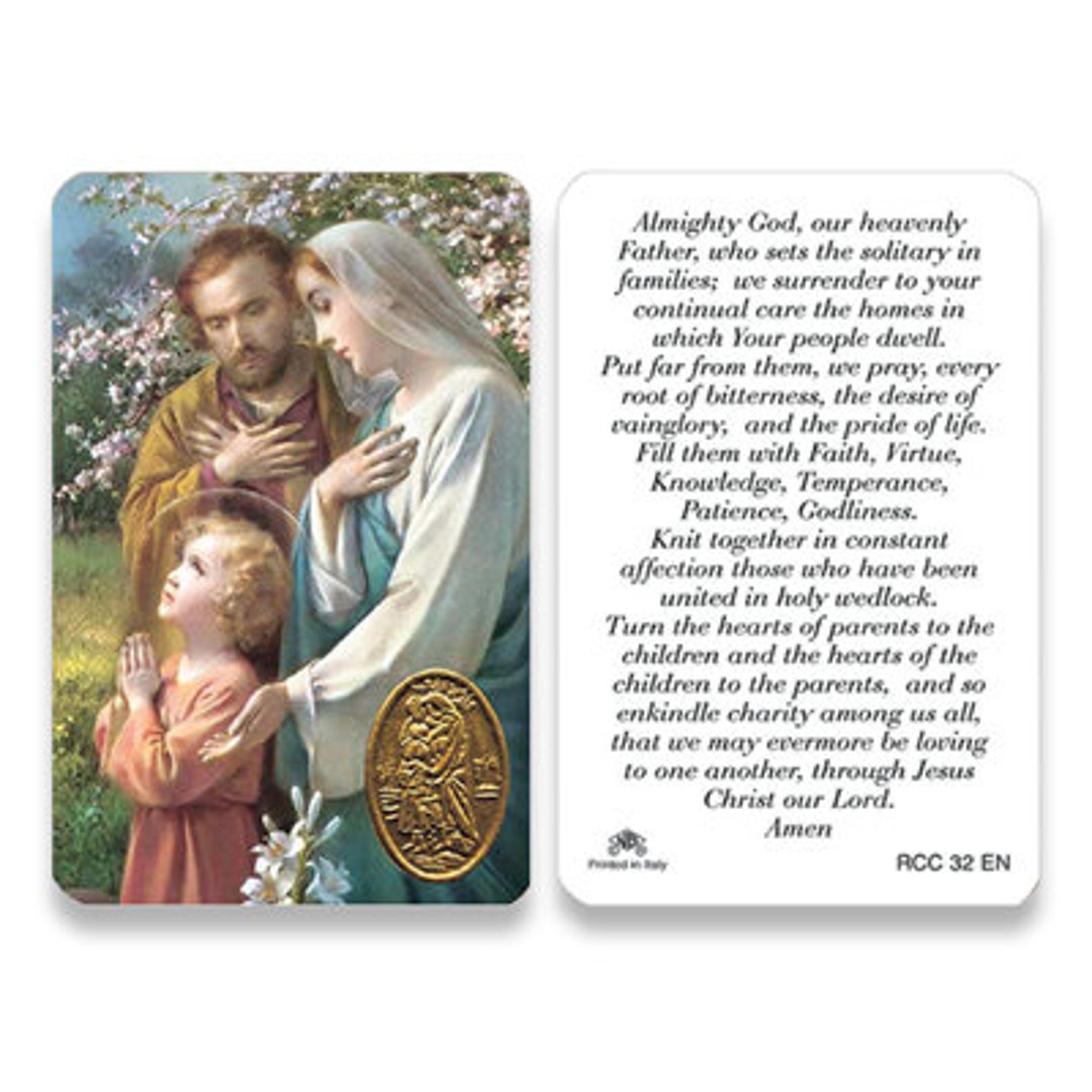 25/pkg Holy Family Wallet Size Prayer Card English - Etsy