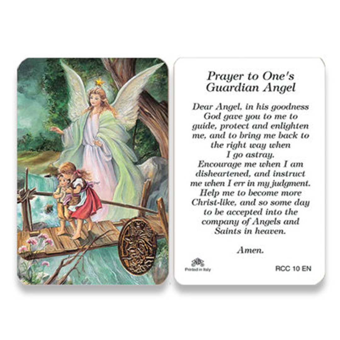 25/pkg Guardian Angel Wallet Size Prayer Card English - Etsy