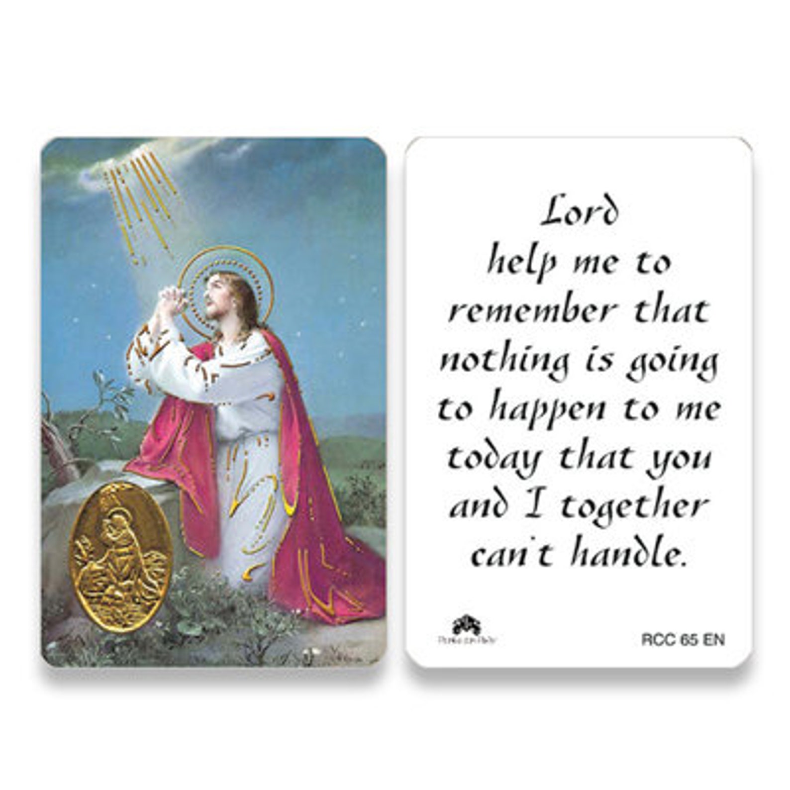 25/pkg Jesus Praying Wallet Size Prayer Card English - Etsy
