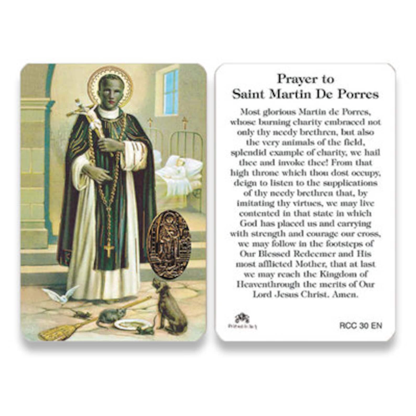 25/pkg Saint Martin De Porres Wallet Size Prayer Card English - Etsy