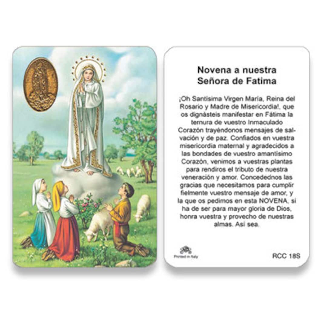 25/pkg Our Lady of Fatima Wallet Size Prayer Card Spanish - Etsy