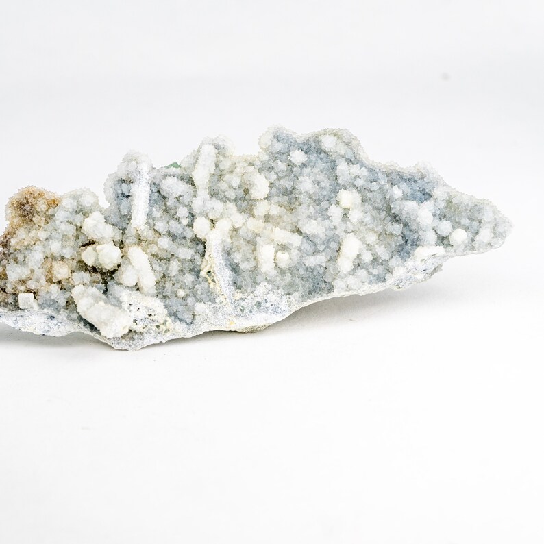 Big Frosty Chalcedony Cubic and Stalactite Specimen, Blue White Sparkly ...