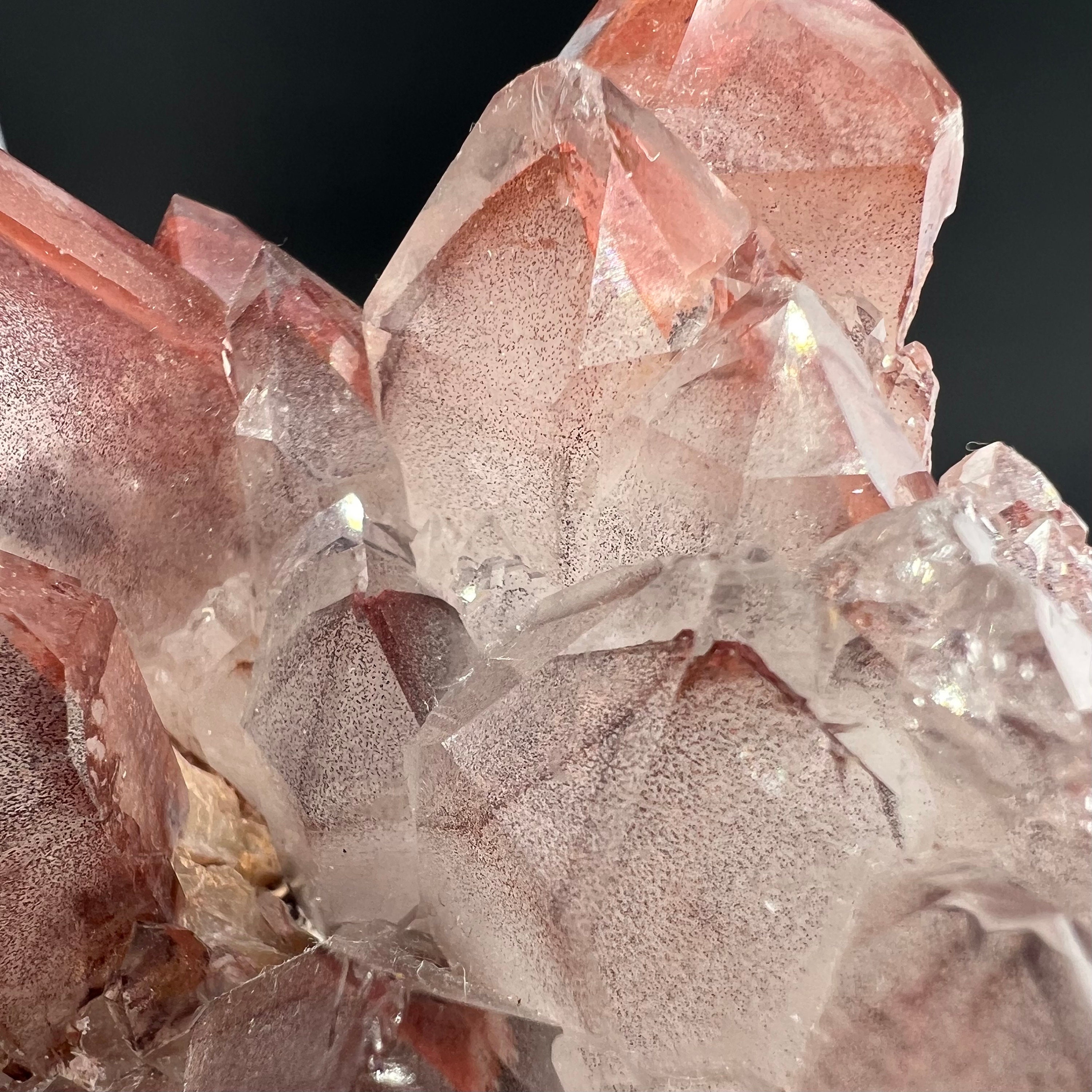 Red Hematite Quartz Cluster Mineral Specimen Phantom Quartz - Etsy