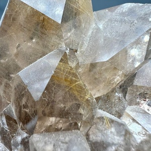 Golden Rutile Quartz Cluster Mineral Specimen, Raw Crystal, Collection ...