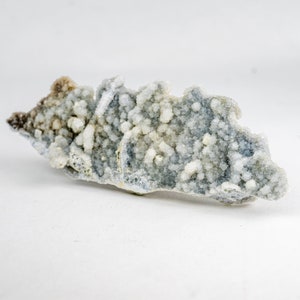 Big Frosty Chalcedony Cubic and Stalactite Specimen, Blue White Sparkly ...
