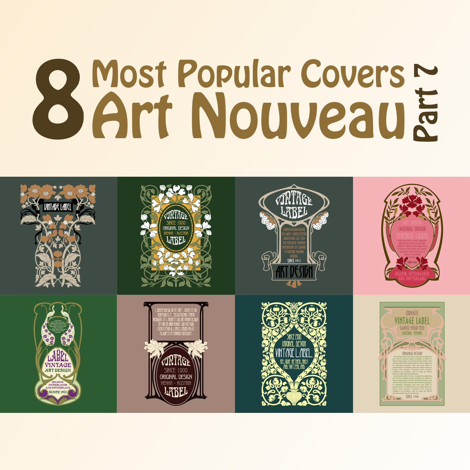 Vector Covers Art Nouveau - 8 Most Popular - Part 7 - Etsy