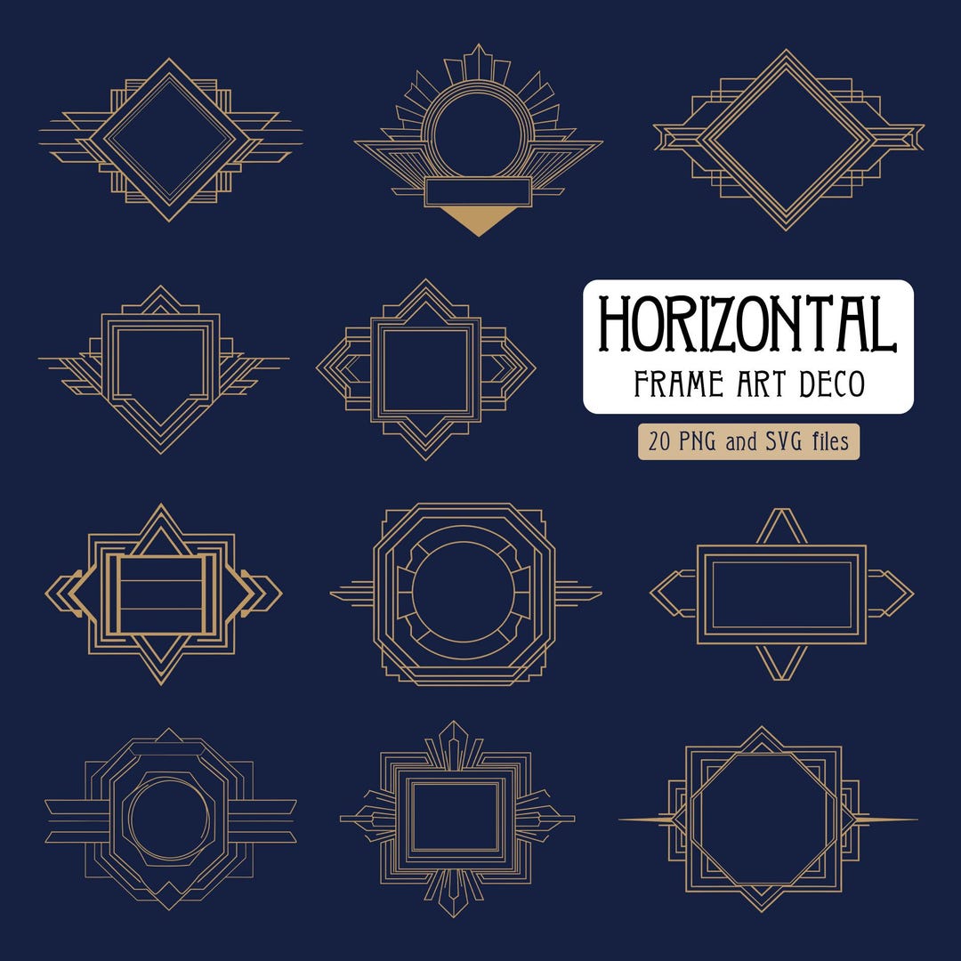 Art Deco Horizontal Frames and Borders | Vintage 1920s Design ...