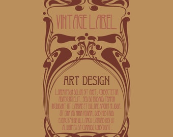 Art Nouveau Vector Covers, Art Nouveau Clip Art, Art Nouveau Vintage ...
