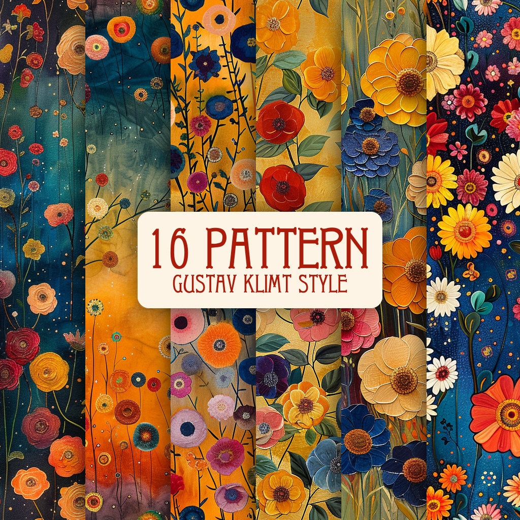 Seamless Pattern Art Nouveau Style Gustav Klimt, Texture Art Deco ...