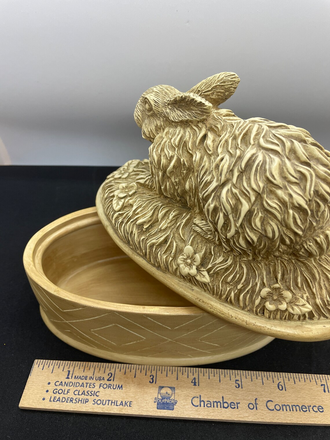 Adorable Whimsical Resin Bunny Rabbit Jewelry Trinket Box - Etsy