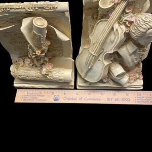 Vintage Pair Bookends Victorian Renaissance Symphony Figi Graphics Bust ...