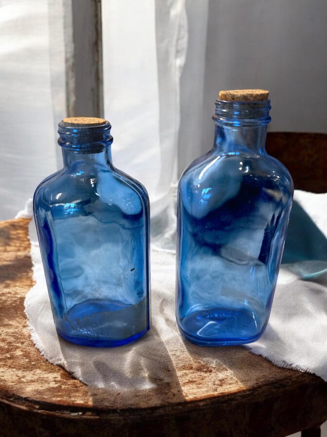 Vintage Cobalt Blue Medicine Bottles, Blue Glass Bottles, Phillips Milk ...