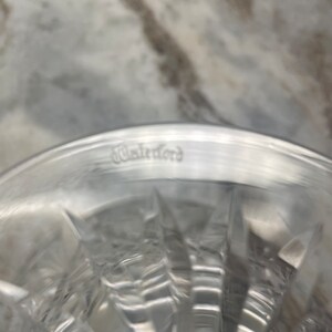 Vintage Waterford Crystal Cut Glass cross-hatch & Star Pattern Compote ...